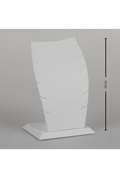 Aydın Dekor Yeni Yerli Deri Beyaz 12CM Kolye Sergileme Standı (Aydındecor)