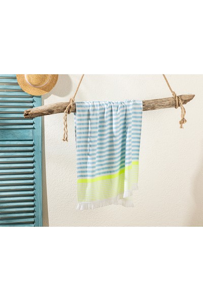 English Home Neon Stripe Çizgili Plaj Havlusu 70X150 cm Turkuaz - Yeşil English Home Neon Stripe Çizgili Plaj Havlusu 70X150 cm Turkuaz - Yeşil