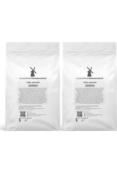 Yeldeğirmeni Kurukahvecisi Türk Kahvesi 2x250 Gr Yeldeğirmeni Kurukahvecisi Türk Kahvesi 2x250 Gr