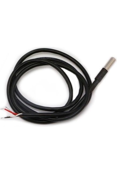 Dallas DS18B20 Sıcaklık Sensörü Su Geçirmez 1.2 Metre Dallas DS18B20 Sıcaklık Sensörü Su Geçirmez 1.2 Metre