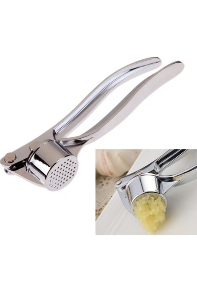 Anadolu Saray Çarşısı Paslanmaz Çelik Sarımsak Ezici Pratik Sarımsak Ezeceği- Metal Sarımsak Ezeceği