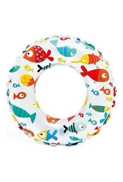 Intex Balık Desenli Çocuk Havuz ve Deniz Yüzme Simidi 61 cm Intex Balık Desenli Çocuk Havuz ve Deniz Yüzme Simidi 61 cm