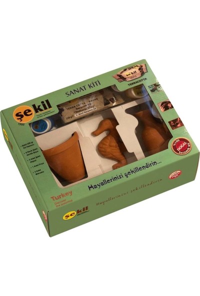 Şekil Sanat Seti 13 Parça Seramik Boyama Seti Doğal Eğitici Set Şekil Sanat Seti 13 Parça Seramik Boyama Seti Doğal Eğitici Set