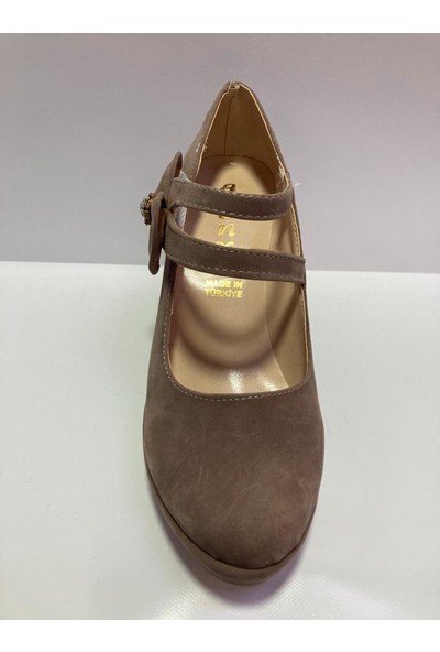 Güven Kundura Kadın Vizon Dolgu Topuk Ayakkabı