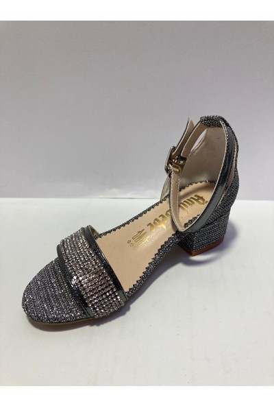 Güven Kundura Kız Çocuk Gümüş Topuklu Sandalet