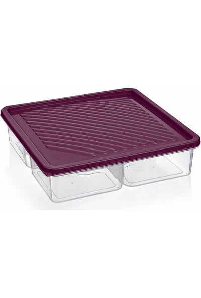 Bager Smart 5 Bölmeli Kare Saklama Kabı Kahvaltılık - Çerezlik Bager Smart 5 Bölmeli Kare Saklama Kabı Kahvaltılık - Çerezlik