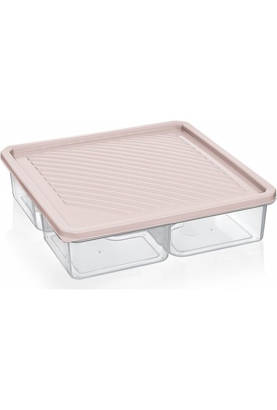 Bager Smart 5 Bölmeli Kare Saklama Kabı Kahvaltılık - Çerezlik Bager Smart 5 Bölmeli Kare Saklama Kabı Kahvaltılık - Çerezlik