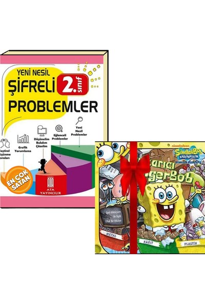 Ata Yayıncılık 2. Sınıf Yeni Nesil Şifreli Problemler+Süngerbob Hikaye Ata Yayıncılık 2. Sınıf Yeni Nesil Şifreli Problemler+Süngerbob Hikaye