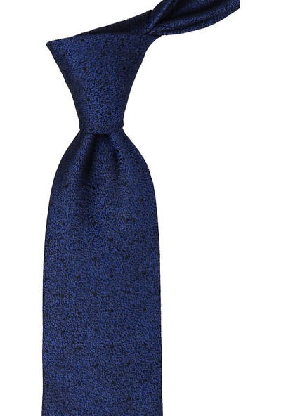 Kravatkolik Lacivert Kum Desen Mendilli Klasik Kravat KK9803