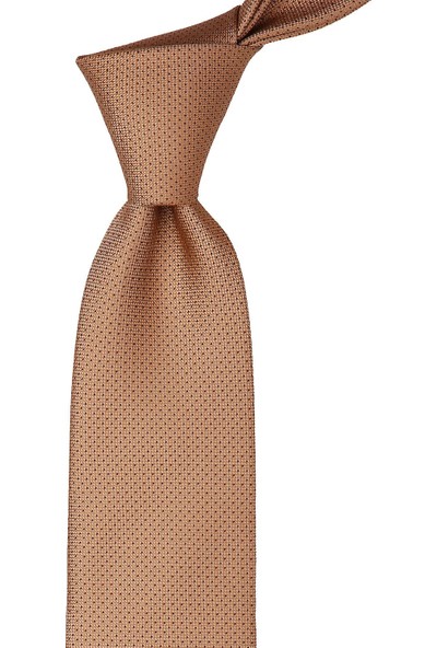 Kravatkolik Sarı Nokta Desen Mendilli Klasik Kravat KK9811