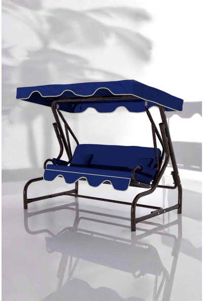 İskele Maviş 3 Kişilik Bahçe Salıncağı Balkon Teras Salıncak Bakır