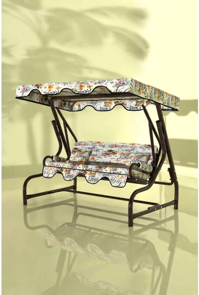 İskele Paris 3 Kişilik Bahçe Salıncağı Balkon Teras Salıncak Bakır