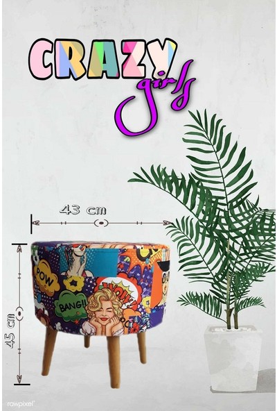 Albatros Gürgen Ahşap Ayaklı Dekoratif Crazy Girls Genç Silindir Puf Bench Koltuk Sandalye Albatros Gürgen Ahşap Ayaklı Dekoratif Crazy Girls Genç Silindir Puf Bench Koltuk Sandalye