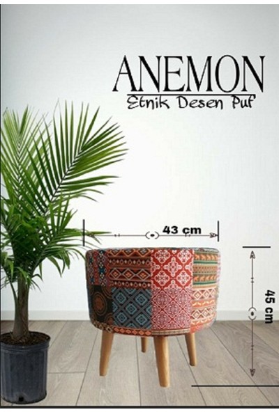 Albatros Gürgen Ahşap Ayaklı Dekoratif Anemon Etnik Peçvörk Desenli Silindir Puf Bench Koltuk Sandalye Albatros Gürgen Ahşap Ayaklı Dekoratif Anemon Etnik Peçvörk Desenli Silindir Puf Bench Koltuk Sandalye