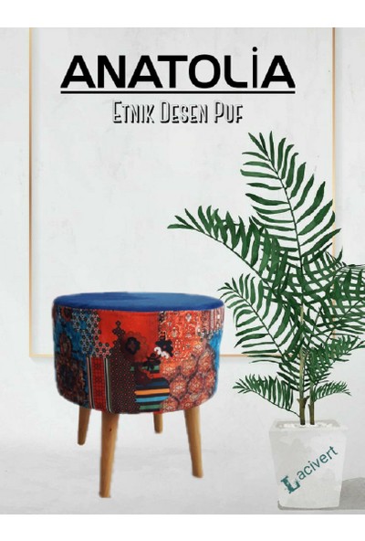Albatros Gürgen Ahşap Ayaklı Dekoratif Anatolia Etnik Üst Lacivert Desenli Silindir Puf Bench Koltuk Sandalye Albatros Gürgen Ahşap Ayaklı Dekoratif Anatolia Etnik Üst Lacivert Desenli Silindir Puf Bench Koltuk Sandalye