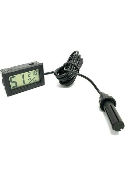 Sanec Mini Nem ve Sıcaklık Ölçer - Higrometre - Termometre Prob Kuluçka