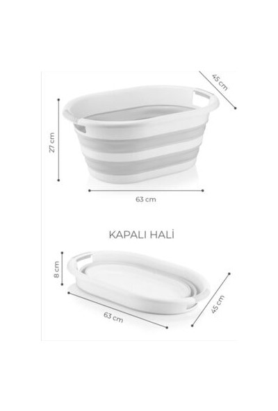Hobby Life Katlanır Çamaşır Sepeti 38 Lt Xl