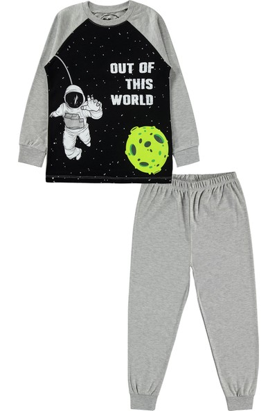 Civil Boys Erkek Çocuk Çocuk Pijama Takımı 6-9 Yaş Gri