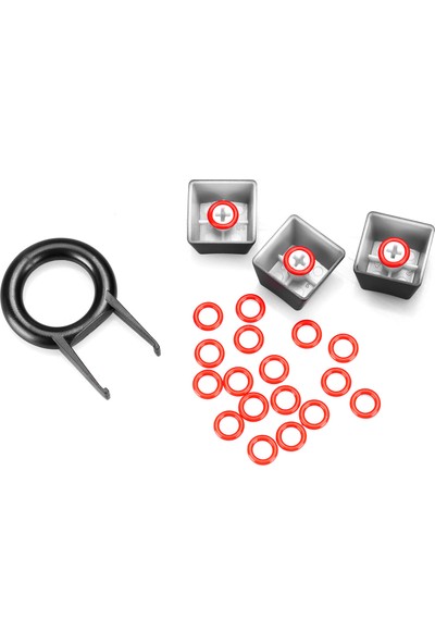 Rampage Slikon O-Ring Mekanik Oyuncu Klavye Sessizleştirici ve Tuş Sökme Aparatı (40A-L )