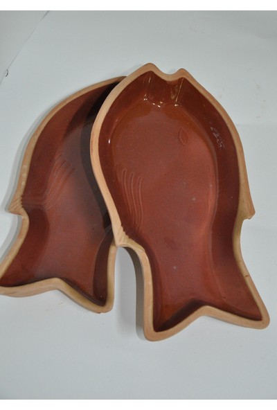 Gün Hediyelik Toprak Çupra Balık Tava 2'li