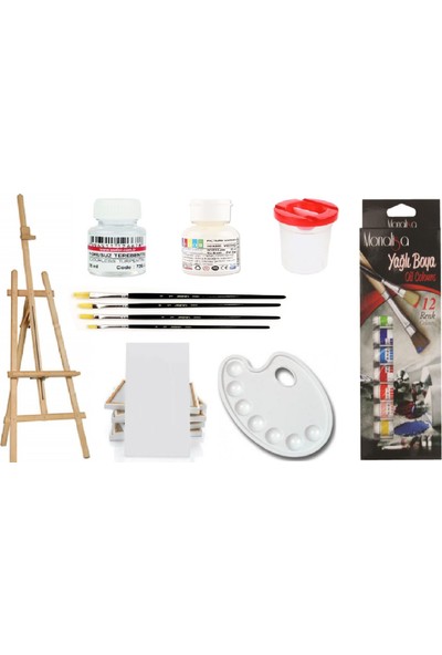 Art Picaaso Süper Paket Yağlı Boya Şovale Seti