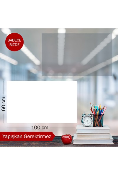 Evbuya 1 Şeffaf 1 Beyaz Yapışkansız Tutunan Akıllı Kağıt 60 x 100 cm 2'si Bir Arada Evbuya 1 Şeffaf 1 Beyaz Yapışkansız Tutunan Akıllı Kağıt 60 x 100 cm 2'si Bir Arada