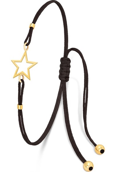 Fay Yamaner 14 Ayar Altın Yıldız Ipli Bileklik