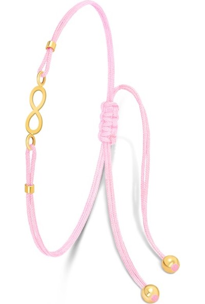 Fay Yamaner 14 Ayar Altın Sonsuzluk Ipli Bileklik