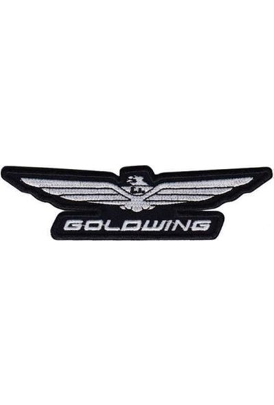 Sim Nakış Gold Wing Nakış Işleme Arma Patch Peç Yama 3,5×12,5 cm