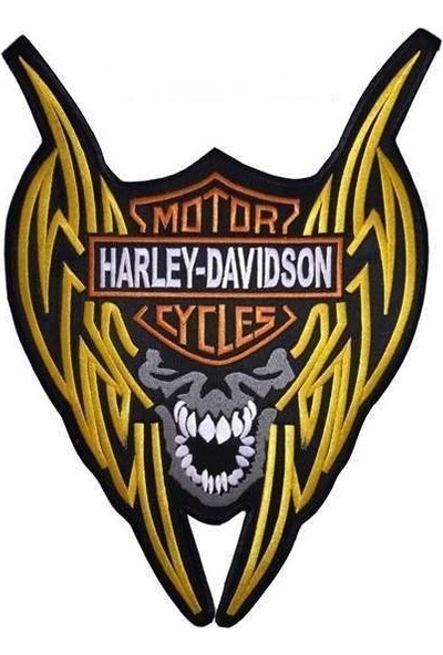 Sim Nakış Motor Harley Davidson Cycles Nakış Işleme Arma Patch 21×31 cm