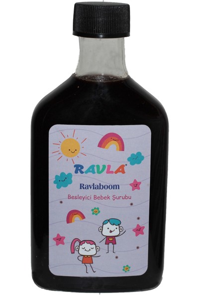 Ravla Boom - Organik 3 Pekmezli Elma Ve Zeytin yaprağı Özlü Besleyici Bebek Şurubu - 250 ML