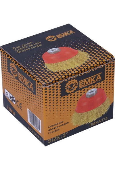 Emka Saçaklı Tel Fırça Emka 65 mm Vidalı Kutulu Emka Saçaklı Tel Fırça Emka 65 mm Vidalı Kutulu