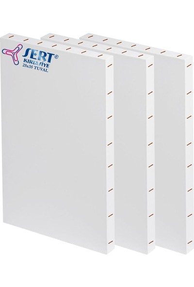 Sert Kırtasiye Tuval Yandan Zımbalı Öğrenci Tuvali 25 x 35 cm 3'lü Sert Kırtasiye Tuval Yandan Zımbalı Öğrenci Tuvali 25 x 35 cm 3'lü