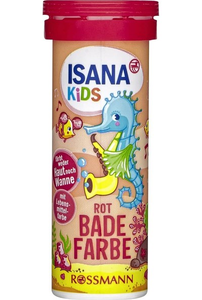 Isana Kids Banyo Suyu Boyası Kırmızı - Çilek Kokulu 10 Adet Isana Kids Banyo Suyu Boyası Kırmızı - Çilek Kokulu 10 Adet