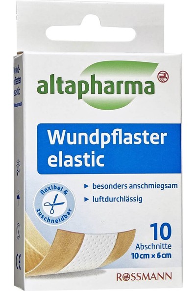 Altapharma Yara Bandı Esnek Kesilebilir Boyutta 10 Adet Altapharma Yara Bandı Esnek Kesilebilir Boyutta 10 Adet