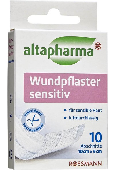 Altapharma Yara Bandı Sensitiv Kesilebilir Boyut 10 Adet Altapharma Yara Bandı Sensitiv Kesilebilir Boyut 10 Adet