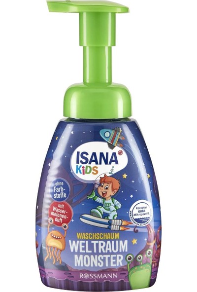 Isana Kids Duş Köpüğü Sevimli Canavarlar Karpuz Kokulu 250 ml Isana Kids Duş Köpüğü Sevimli Canavarlar Karpuz Kokulu 250 ml