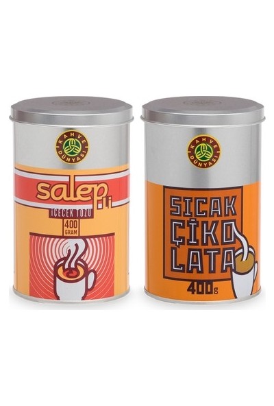 Kahve Dünyası Salep 400 gr ve Sıcak Çikolata 400 gr Deneme Paketi Kahve Dünyası Salep 400 gr ve Sıcak Çikolata 400 gr Deneme Paketi