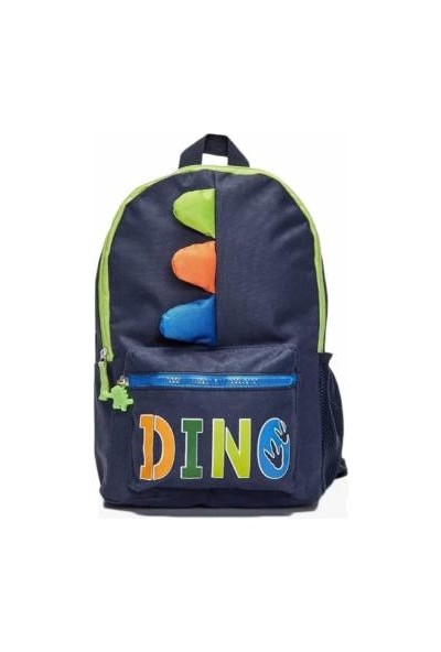 Masho Trend Lacivert Dino Anaokulu Çantası - Dino Kreş Çantası - Dinozor Çanta