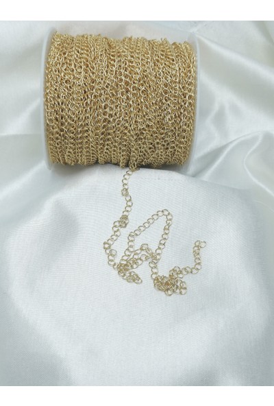 Livza Bijuteri 1 Metre Sarı Renk Altın Kaplama Zincir Takı Malzemesi Livza Bijuteri 1 Metre Sarı Renk Altın Kaplama Zincir Takı Malzemesi