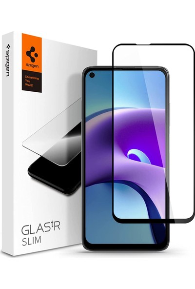 Spigen Xiaomi Redmi Note 9 / Redmi Note 9T Cam Ekran Koruyucu Tam Kaplayan GLAS.tR Slim Full Cover Black - AGL02943 Spigen Xiaomi Redmi Note 9 / Redmi Note 9T Cam Ekran Koruyucu Tam Kaplayan GLAS.tR Slim Full Cover Black - AGL02943
