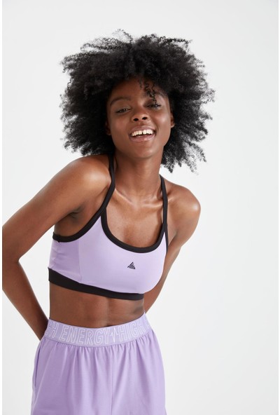 Defacto Baskılı Çapraz Sırt Detaylı Spor Sütyen U3947AZ21SM