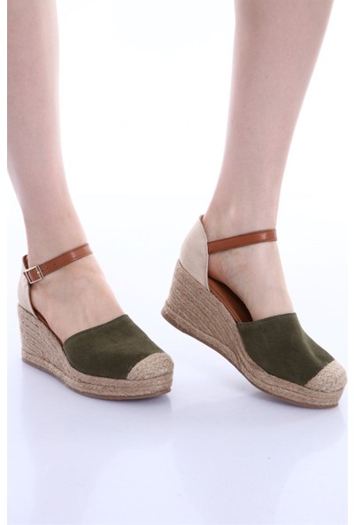 Hasır Tabanlı Çok Şık Espadril Kadın Ayakkabı