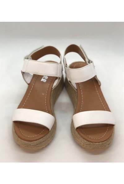 Hasır Tabanlı Çok Şık Espadril Kadın Ayakkabı