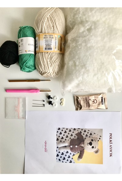 Minimiki Amigurumi Polki Ayıcık Örgü Kiti Seti