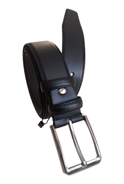 Kaya Deri Battal Boy Düz Siyah Kumaş Kemeri