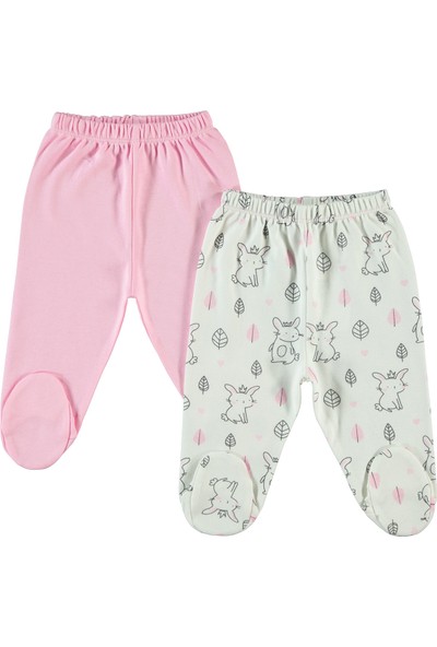 Civil Baby Kız Bebek 2'li Patikli Tek Alt 0-3 Ay Pembe