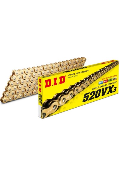 Dıd Kawasakı Er6 F 06-15 Yııarı 520 114 Bakla Gold X-Ring Zincir Dıd Kawasakı Er6 F 06-15 Yııarı 520 114 Bakla Gold X-Ring Zincir