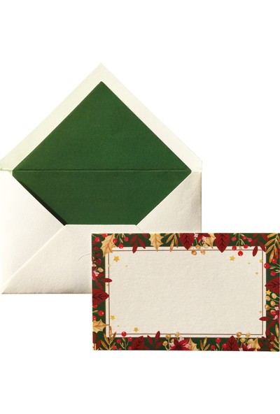 Maritera Yılbaşı Yapraklar 10'lu Tebrik Kartı