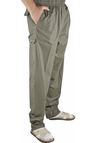 Berat Yeni Lüks Keten Haki Erkek Şalvar - Hac Umre Pantolonu Berat Yeni Lüks Keten Haki Erkek Şalvar - Hac Umre Pantolonu